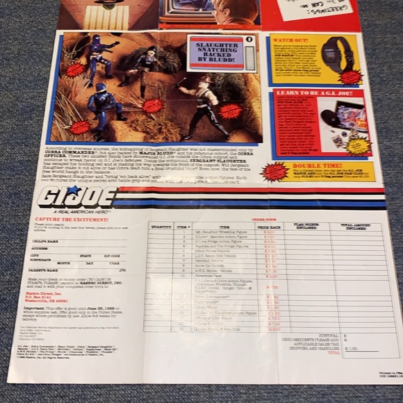 Vintage | Other | Classic 98s Gi Joe Mail In Advertisement Foldout ...